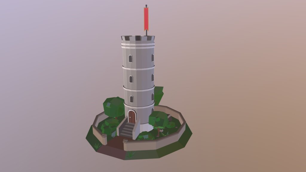 Tower low poly - 3D model by ankoarti [14f8e55] - Sketchfab
