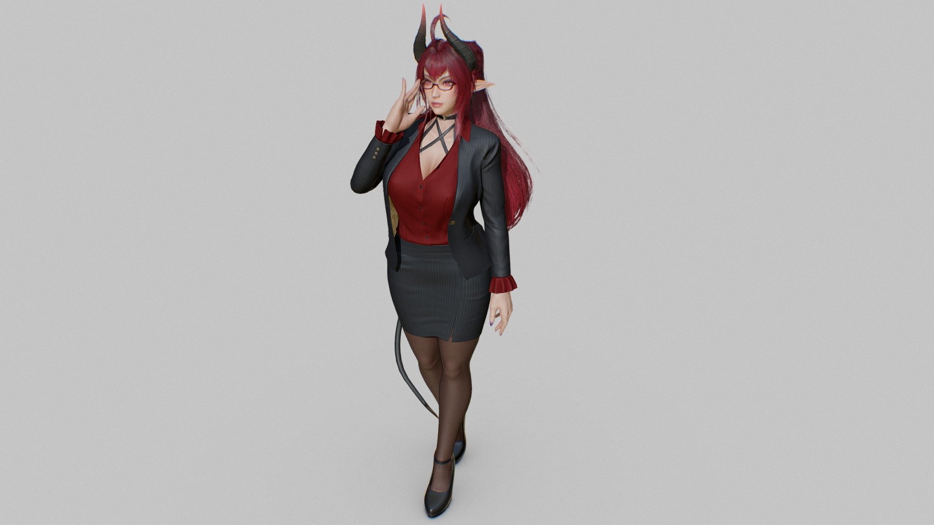 Daemon Girl - Business Suit - Buy Royalty Free 3D model by RyanReos ...