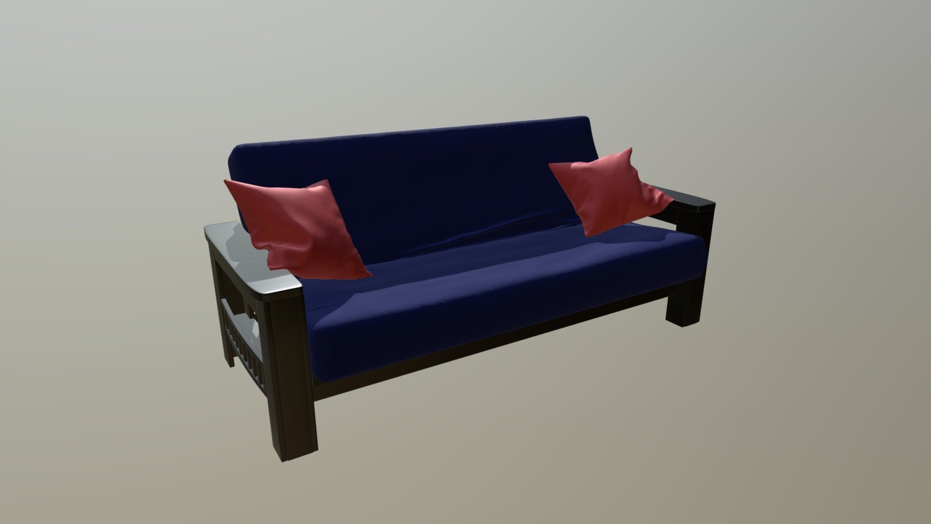 Futon - 3D model by bordermultimedia [14fb3dc] - Sketchfab