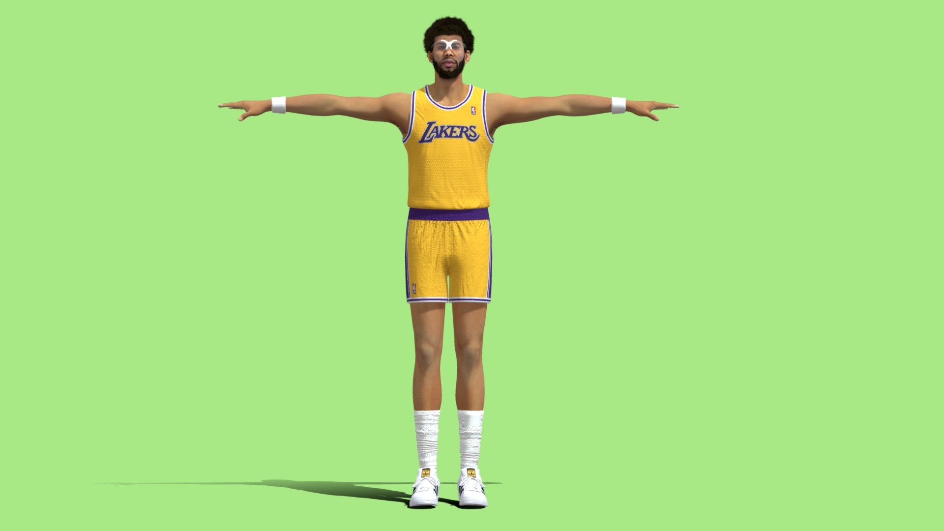 T-Pose Kareem Abdul-Jabbar Los Angeles Lakers - 3D model by 3dpassion ...