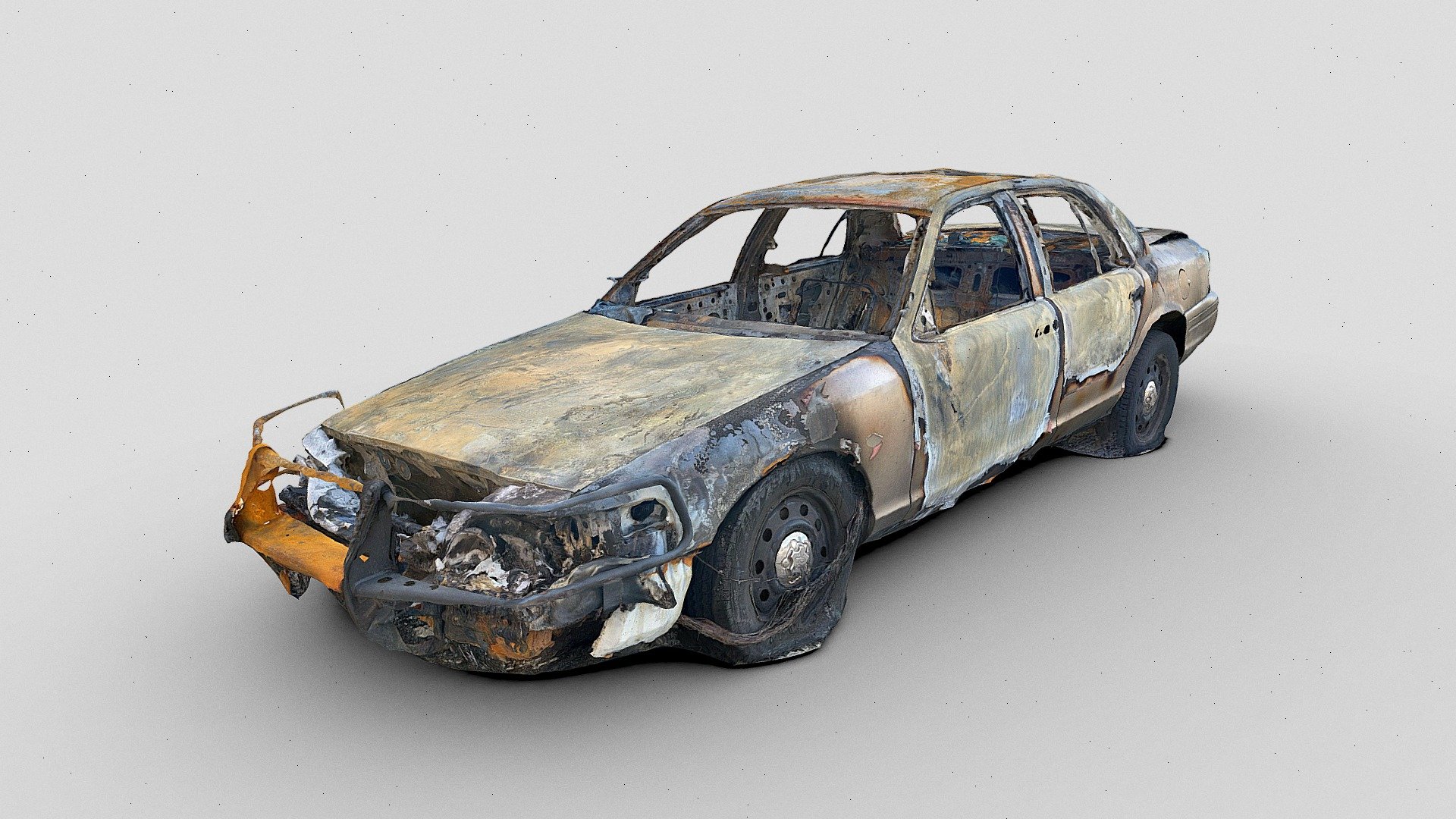 Destroyed Ford Crown Vic - Download Free 3D model by alexdelker ...