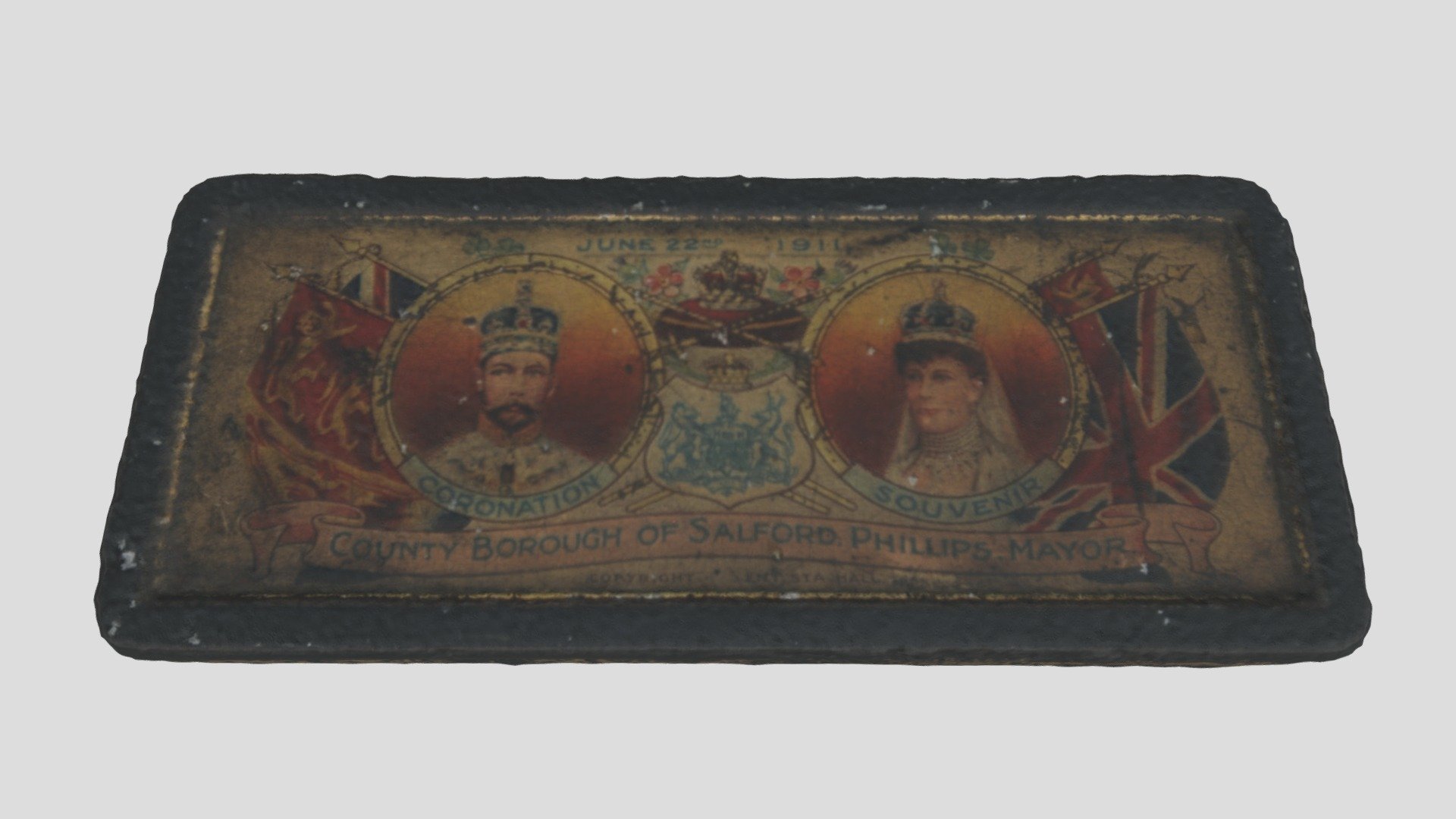 Rowntree's 1911 Coronation Chocolate Tin - Download Free 3D model by ...