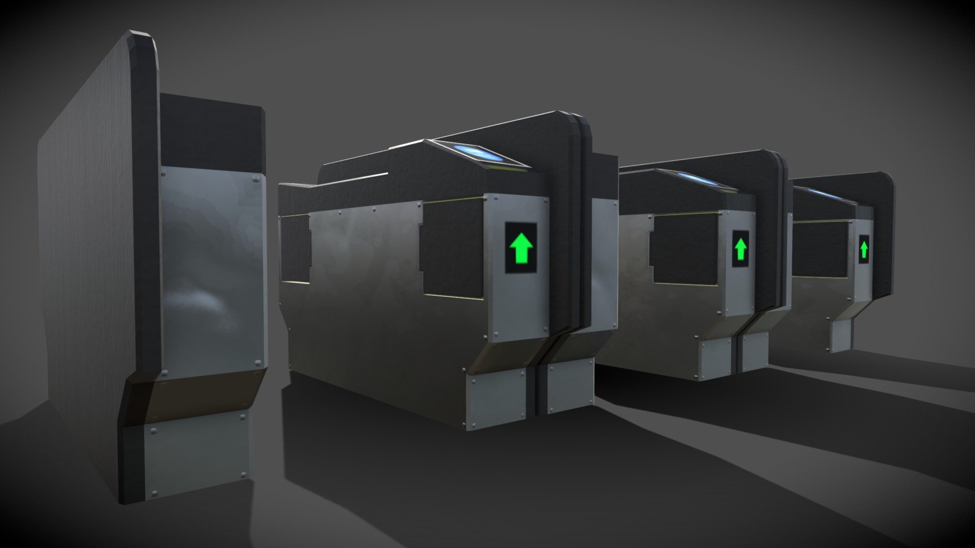 3 Ticket Gates - Download Free 3D model by €r!c (@ericdavis) [150c6cd ...