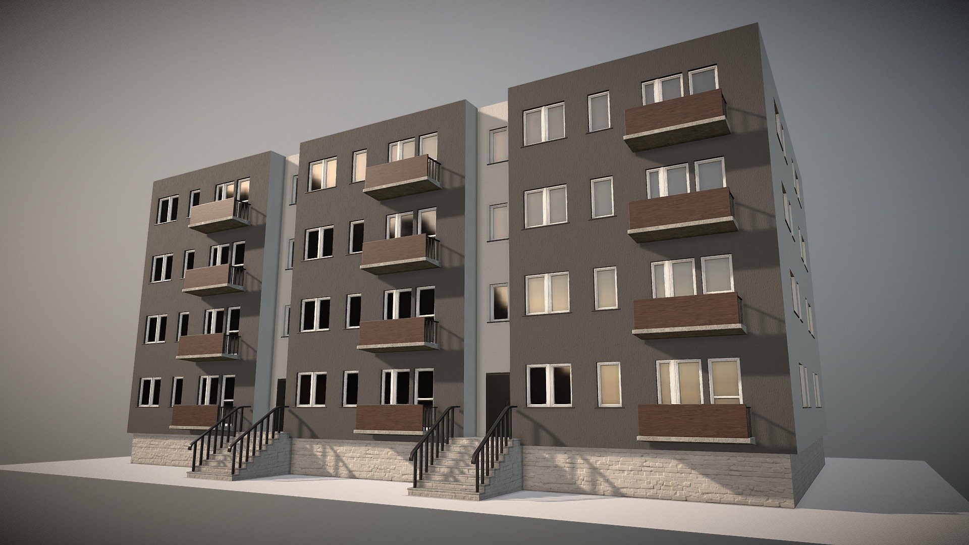 Block of flats - Buy Royalty Free 3D model by filthycent [150e3f0 ...