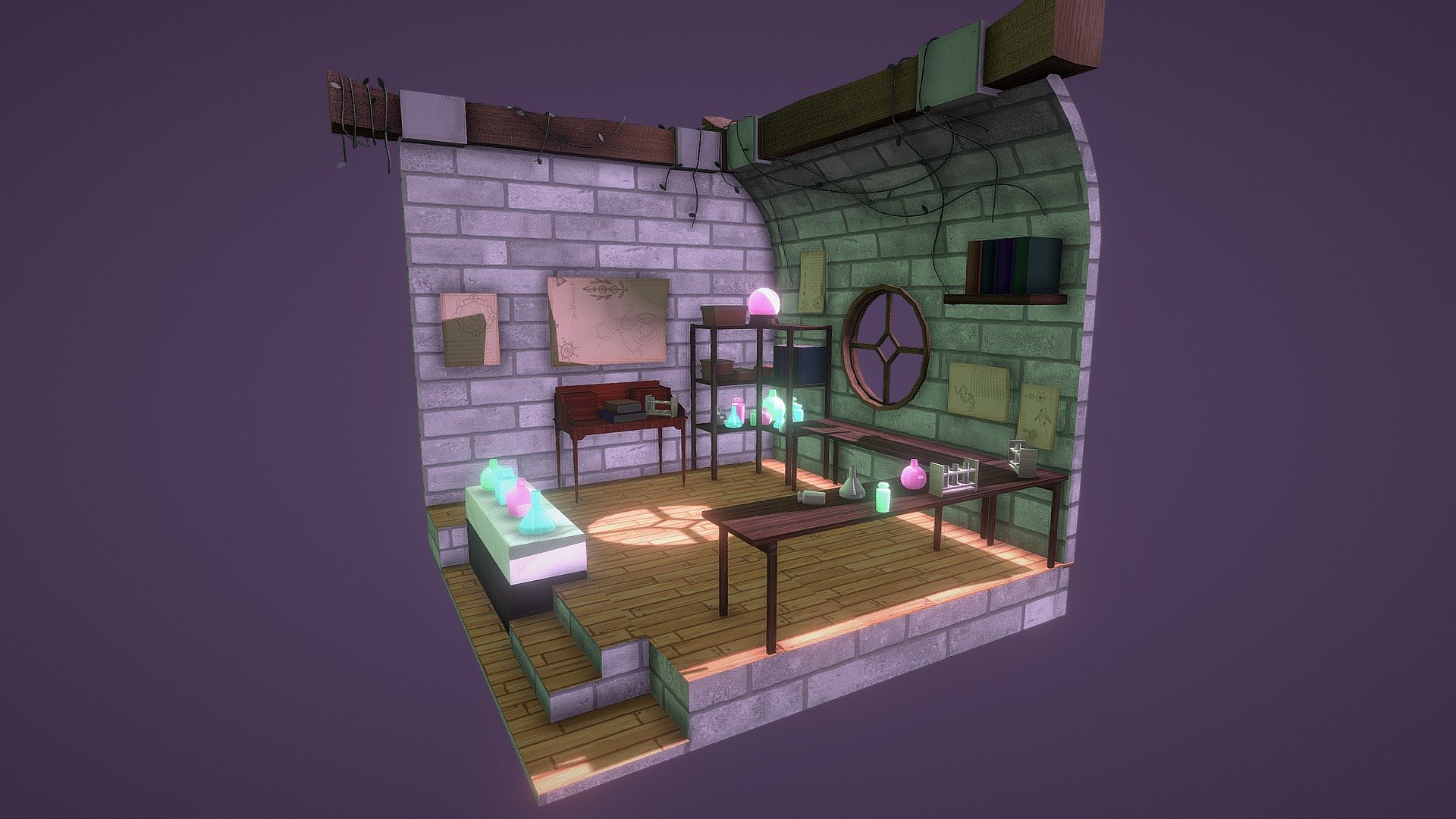 Alchemist room - 3D model by Yi Shan (@EShanShani) [150f7f8] - Sketchfab