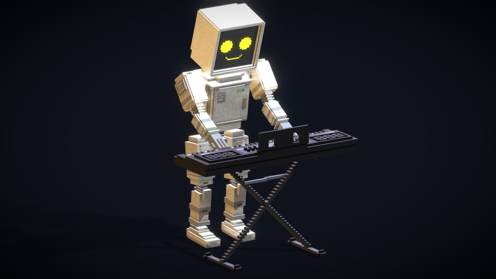 Keyboardist Robot - Download Free 3D model by Diego G. (@empty_mirror ...