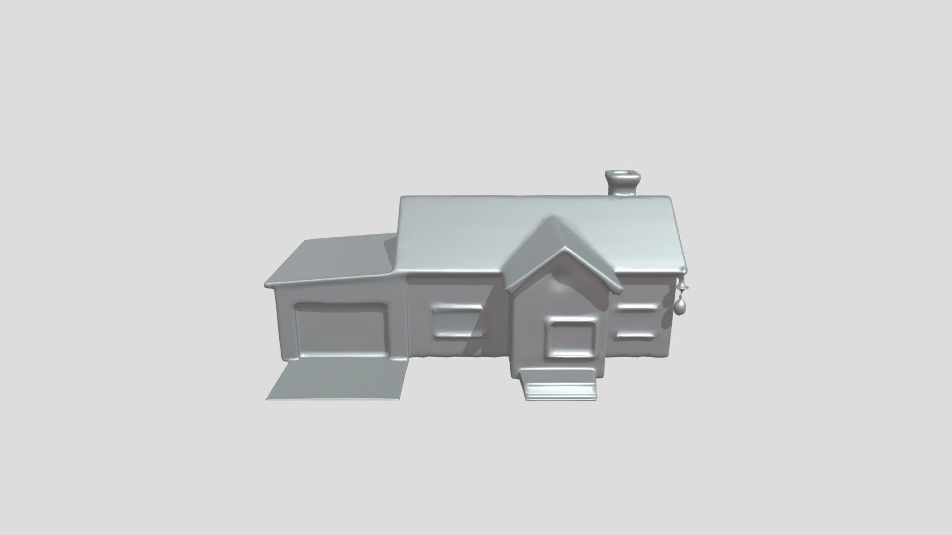 Lanky Box Blue House - 3D model by mdavigp studios (@gracy.pacheco) [151085f] - Sketchfab