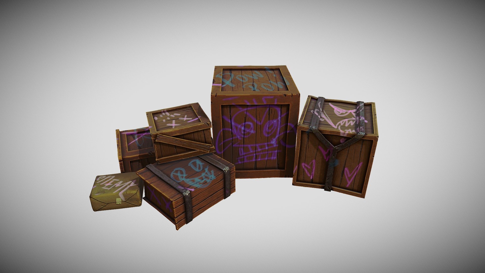 League of Legends Zaun Boxes and Jinxed! - 3D model by marshmallowbunny ...