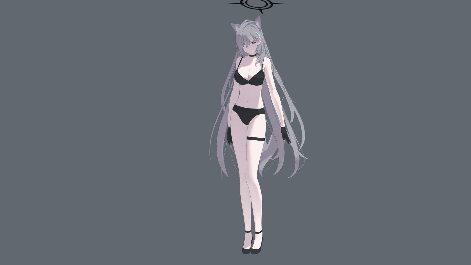 Shiroko_Underwear_Ver - 3D model by 稀泥m (@mindii) [151459e] - Sketchfab