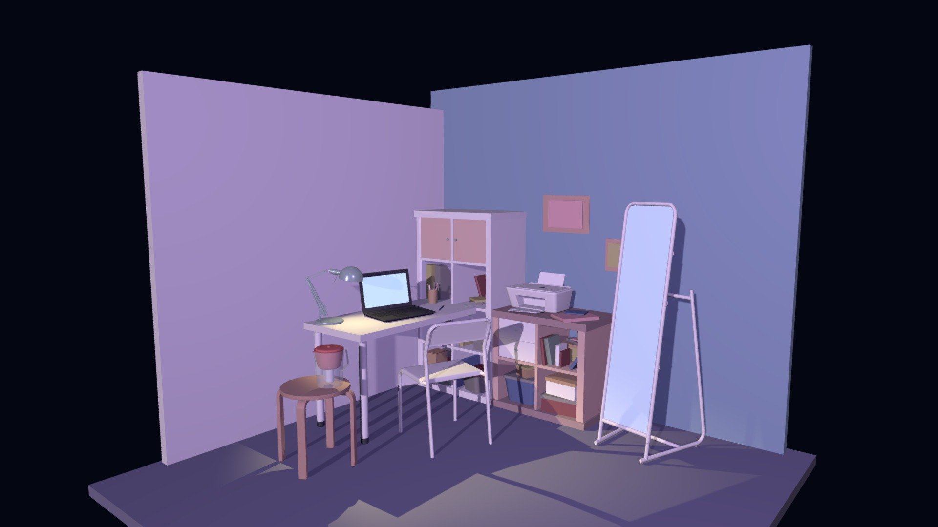 XYZ Homework: Room - 3D model by Aksinia498 [15150a1] - Sketchfab