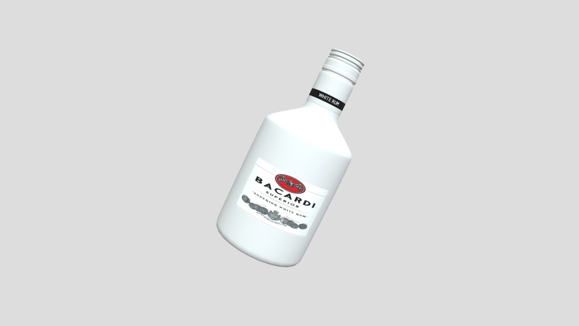 White Rum Mini Bottle - Download Free 3D model by Ducky ...