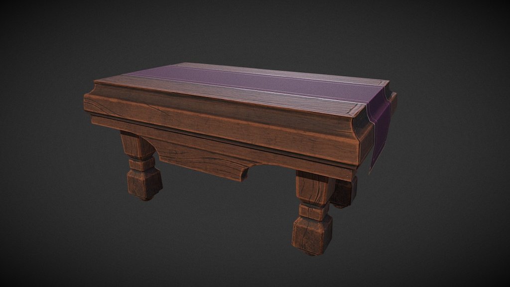 Wood Table - 3D model by randomspirits [151596d] - Sketchfab