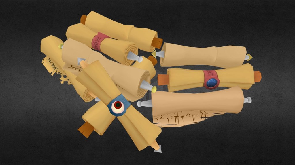 Taj Packs - Scrolls Prop - 3D model by Kylie Halley (@Kyliehalley ...