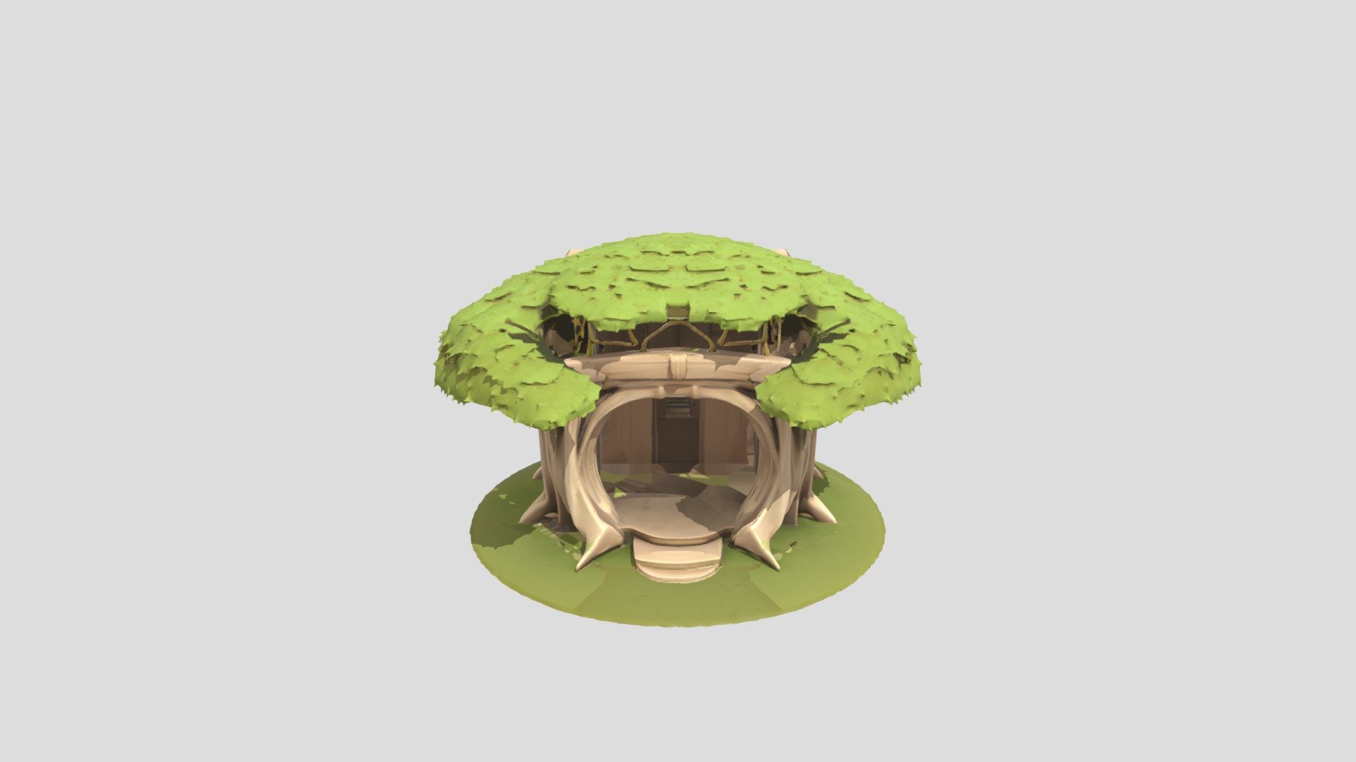 tree stump with natural edges - 3D model by twbbee [151c126] - Sketchfab