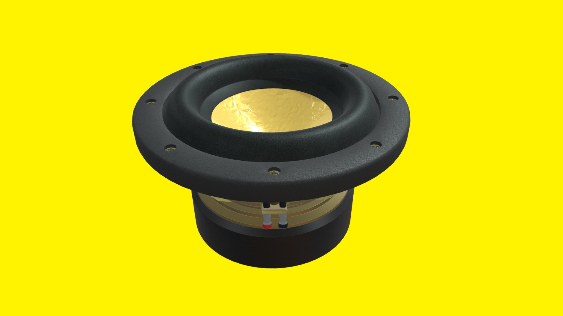 Subwoofer Gold - 3D model by MCS3D (@mateusschw) [151e584] - Sketchfab