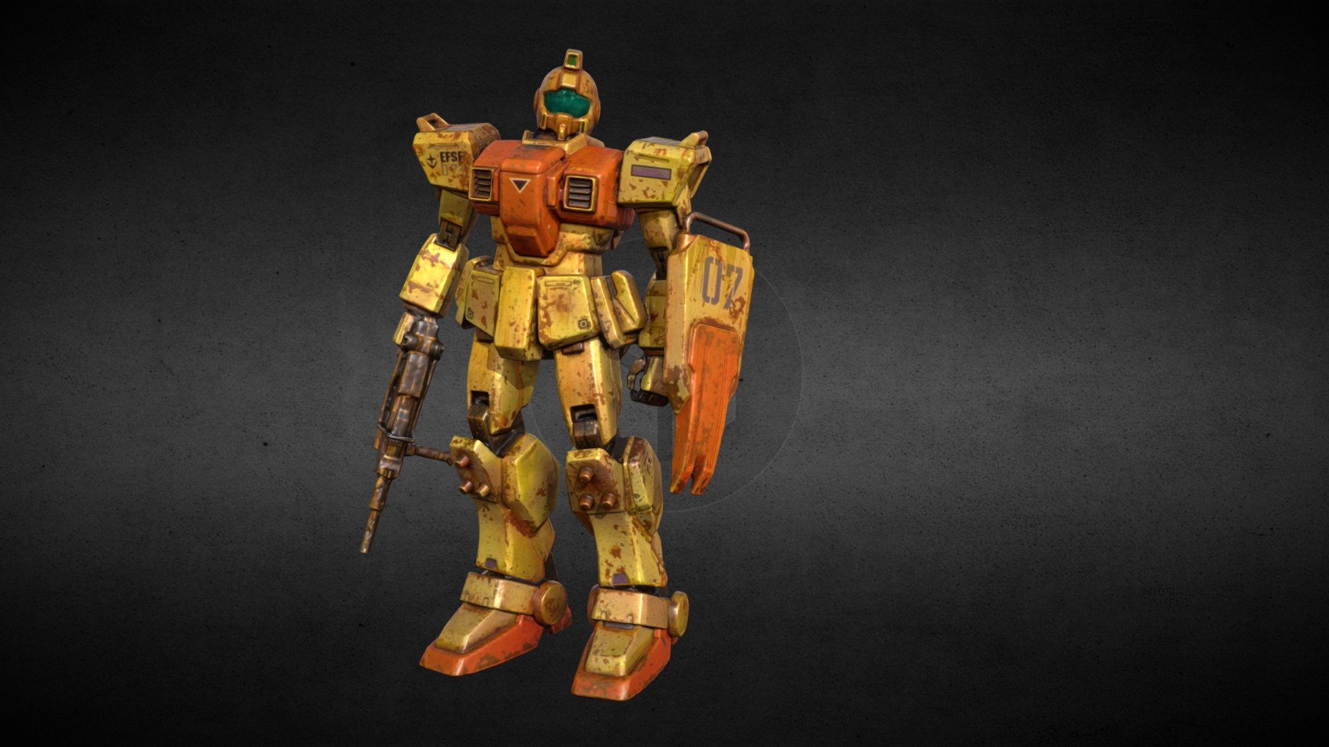 RGM-79[G] GM Ground Type - 3D model by OlhaV [151e82e] - Sketchfab