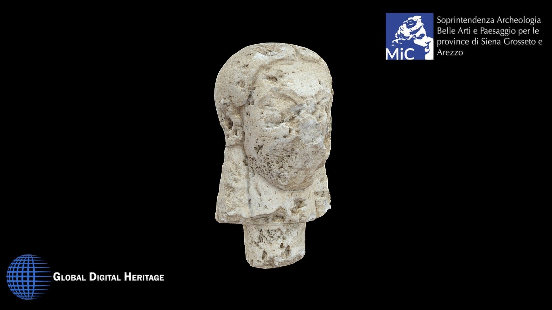 Limestone kouros head, Tumulus of Molinello - Download Free 3D model by ...