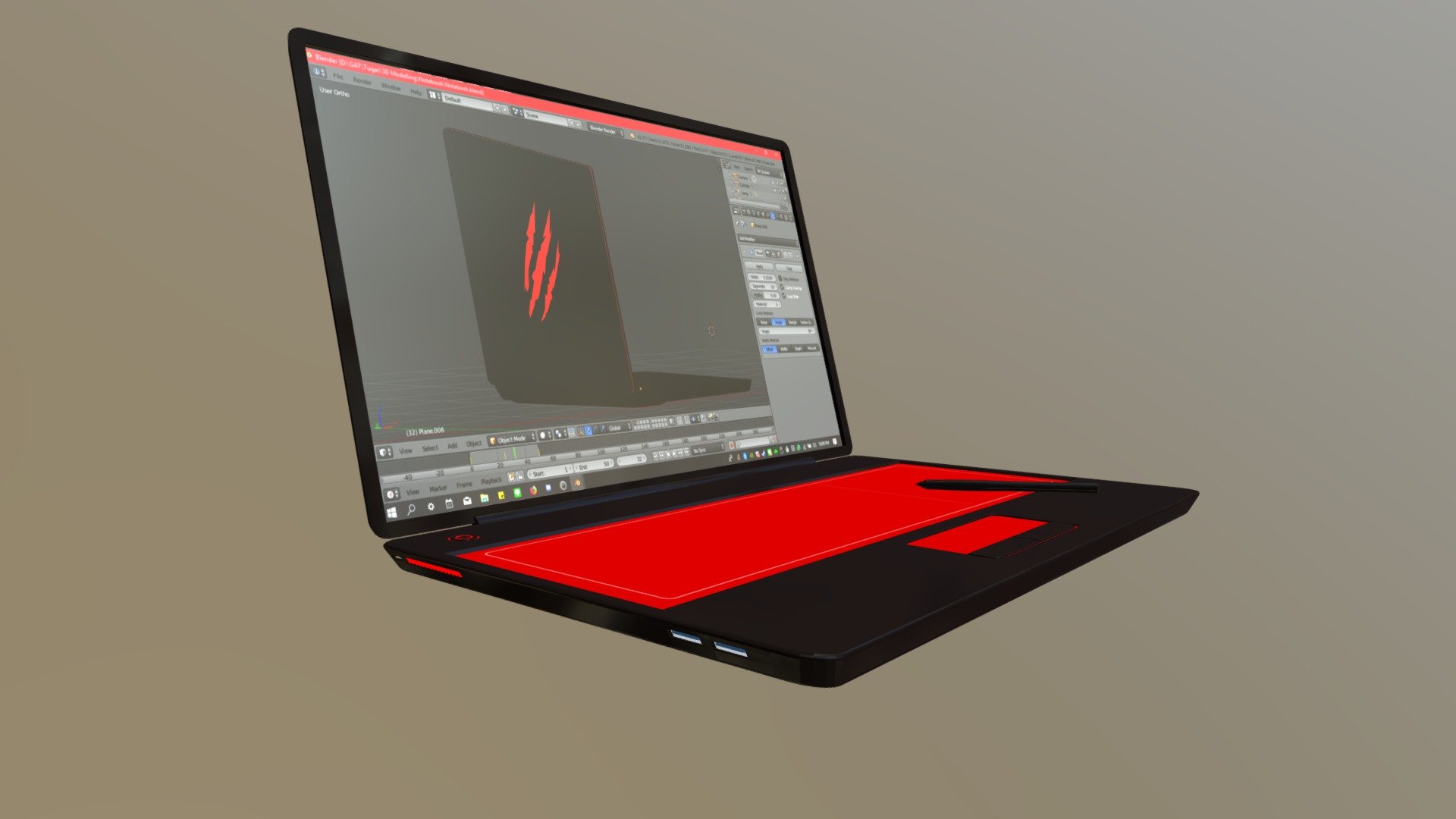 Notebook - Download Free 3D model by Ridwan (@lokerz) [1521d8d] - Sketchfab