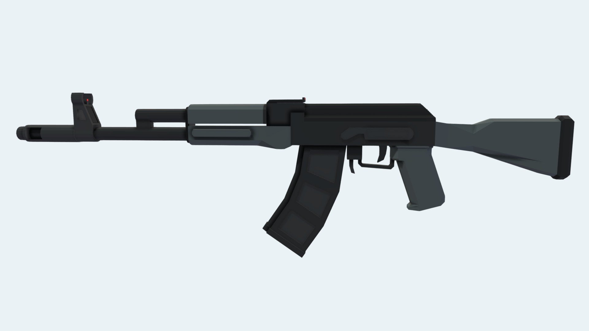 Low Poly AK 103 Assault Rifle - Download Free 3D model by Polyte ...