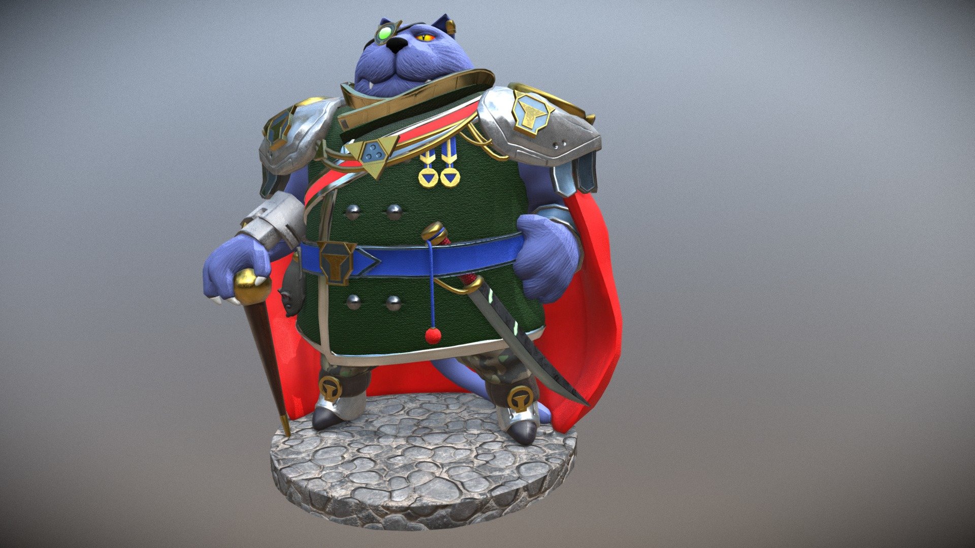 Cat Military - 3D model by johnny23 [152c5df] - Sketchfab