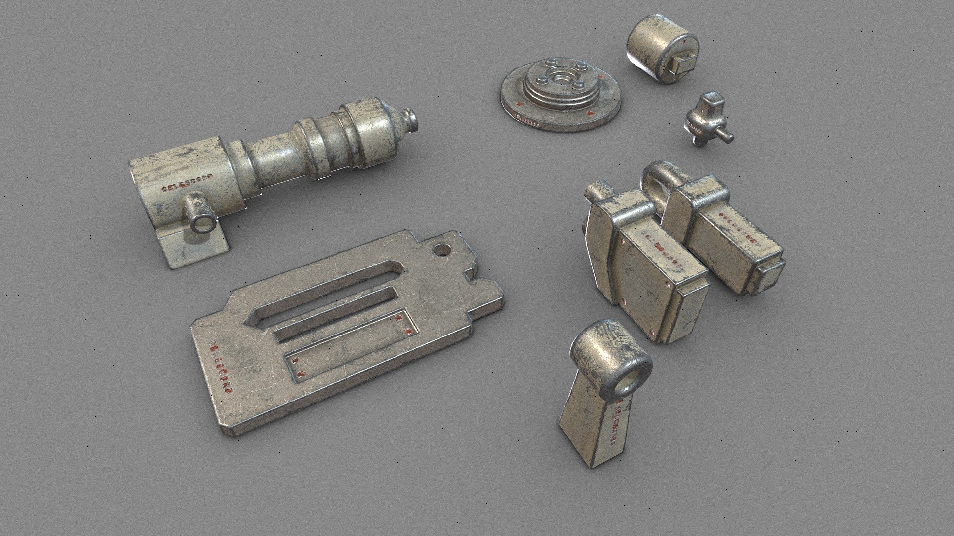 Machine parts - Download Free 3D model by Sousinho [152c6ff] - Sketchfab