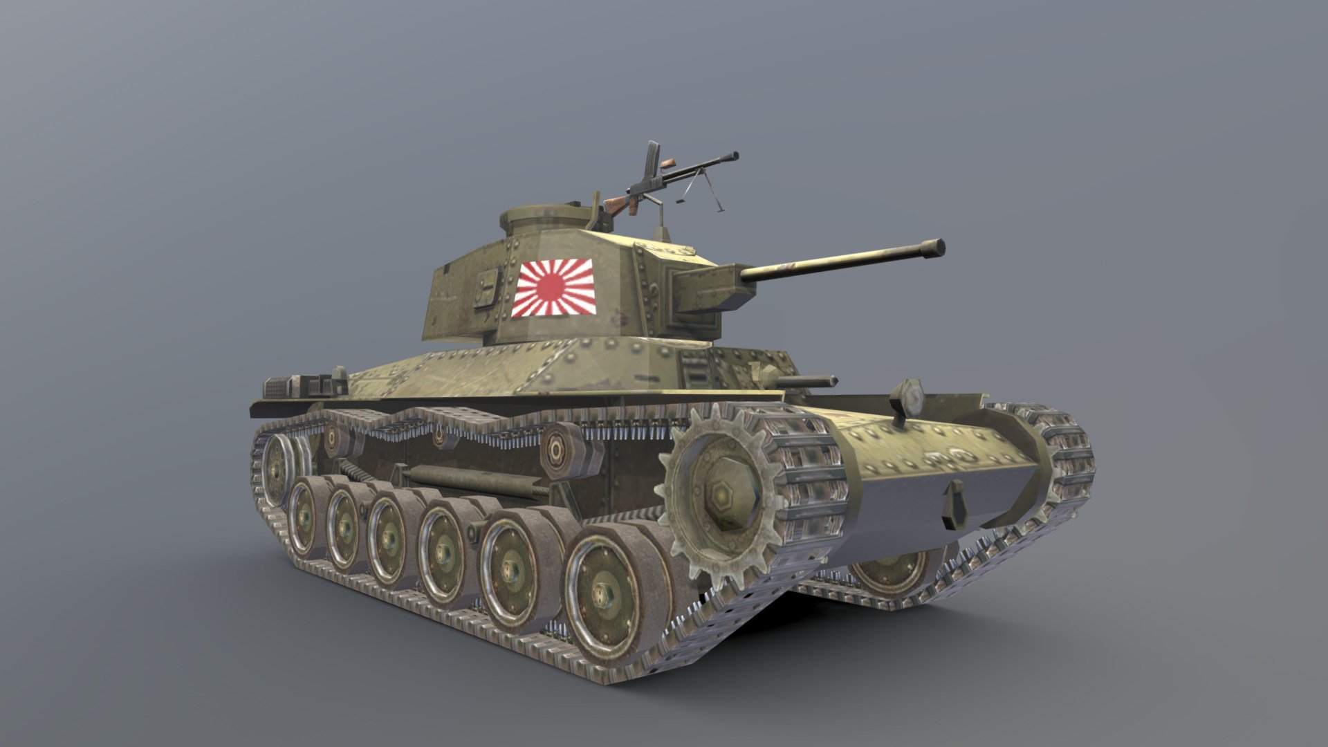 Type 97 Chi-Ha Shinhoto 47 - Download Free 3D model by 42manako ...