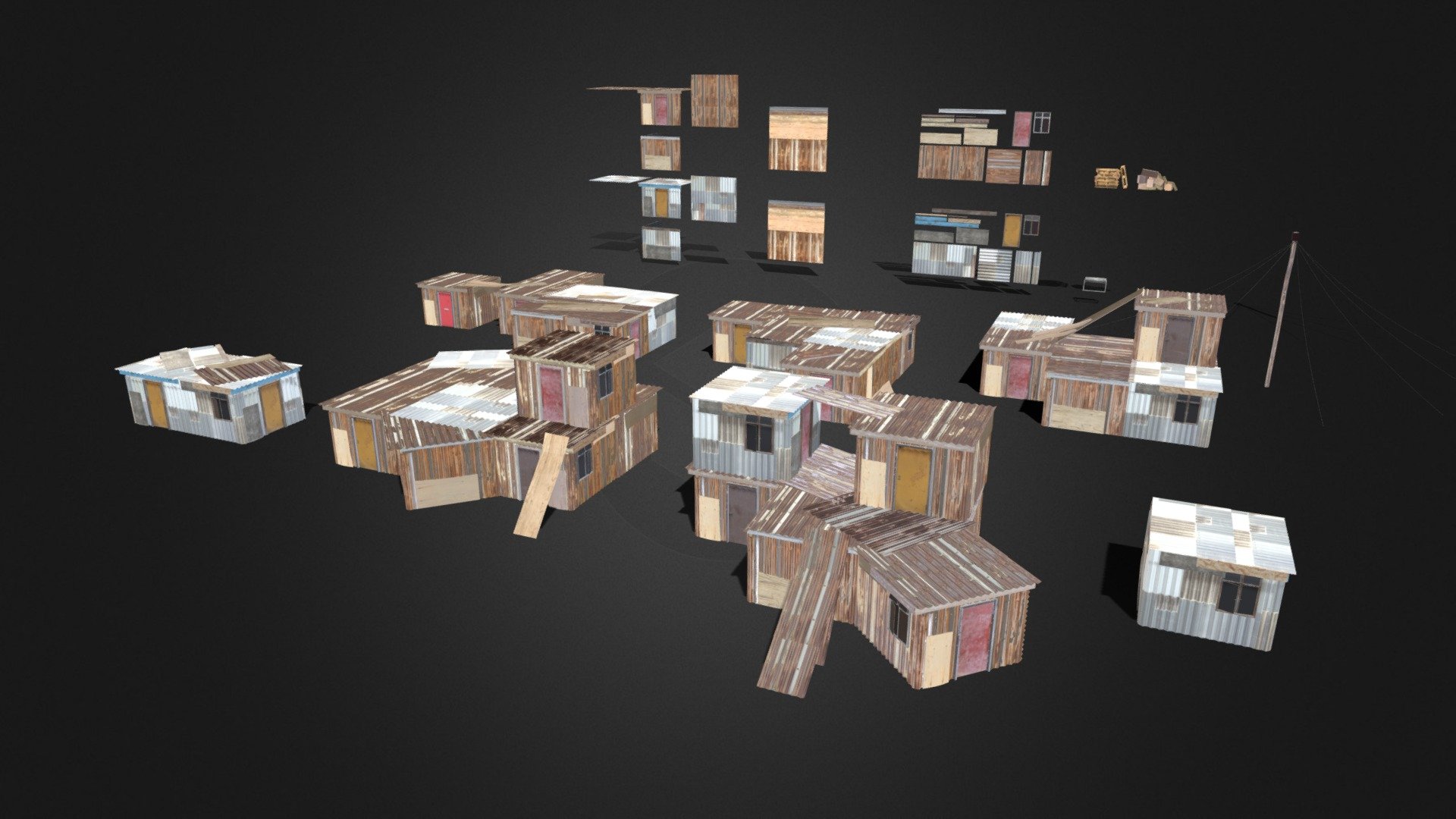 Favela Squatter Refugee Camp - Buy Royalty Free 3D model by 3D Content ...