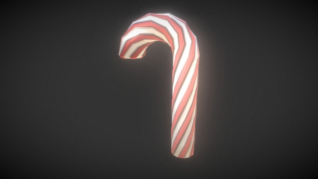Candy Cane - 3D model by smsithlord [152ee61] - Sketchfab