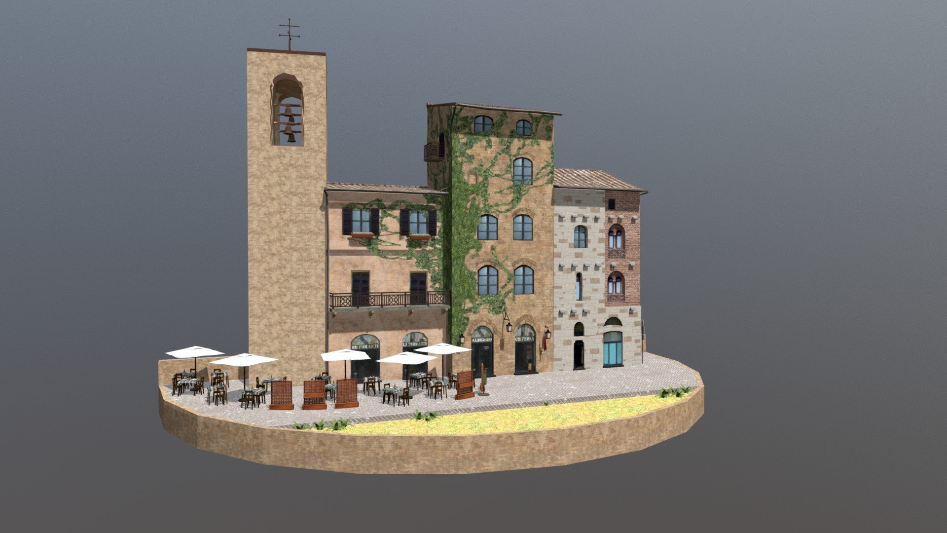 3D Low Poly CityScene - Download Free 3D model by louismortier [1534e56 ...
