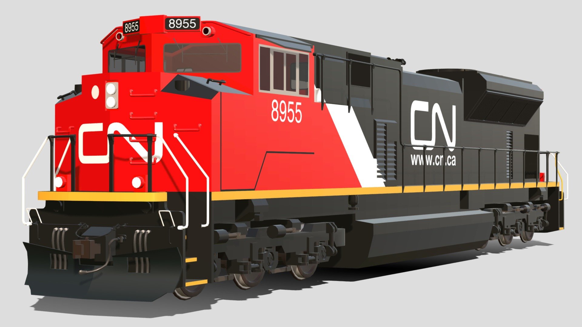CN EMD SD70M-2 - Download Free 3D model by OUTPISTON [15361de] - Sketchfab