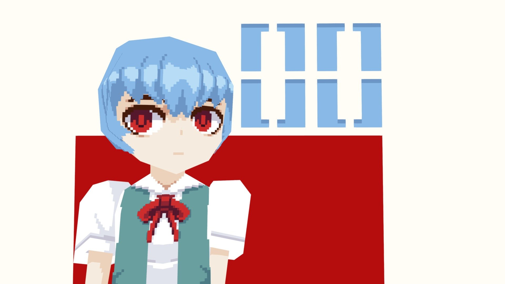 Rei Ayanami [Polypixel Art] - 3D model by HenryLutece [153c0b0] - Sketchfab