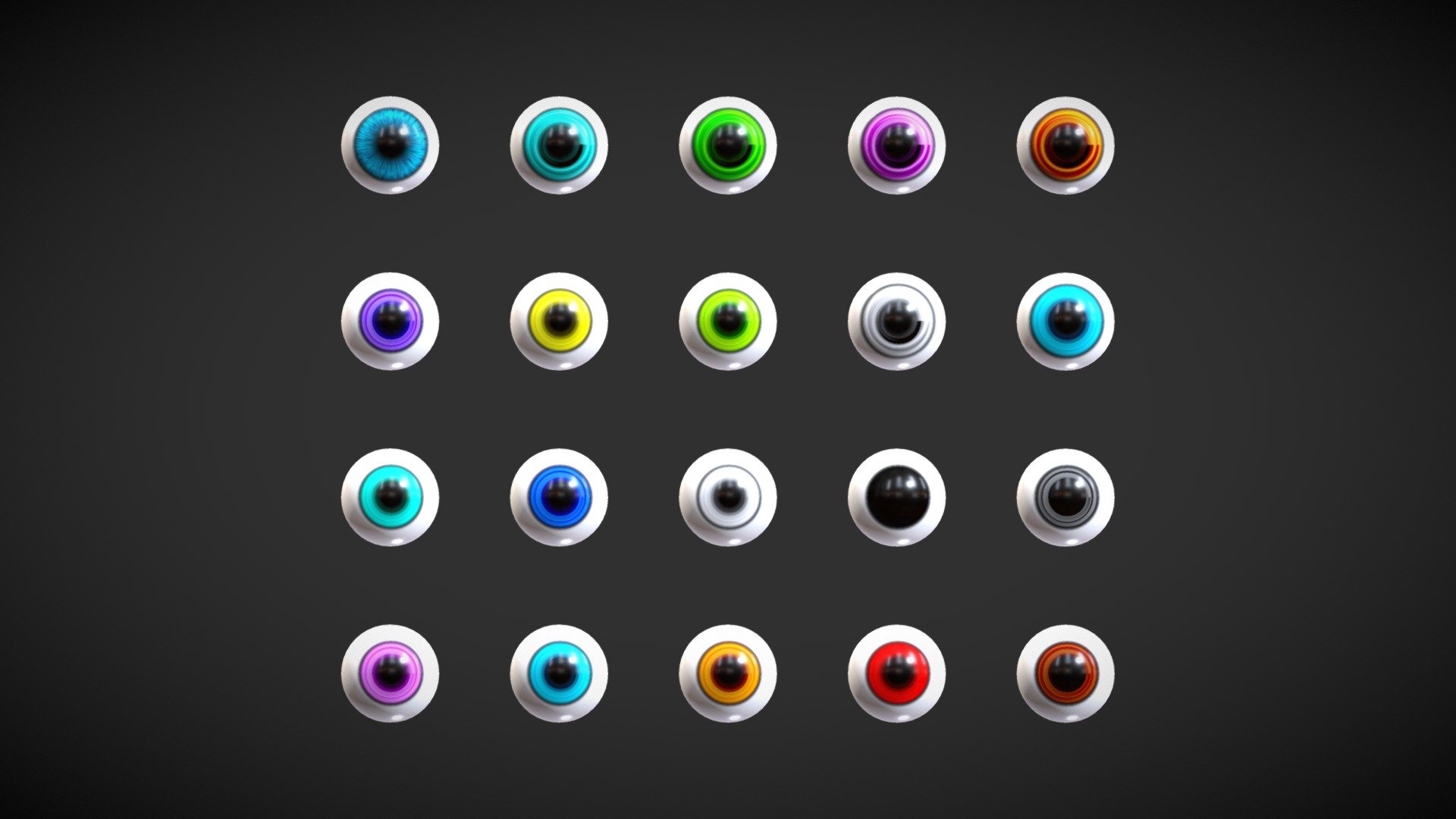 Eyes Pack 1 - Buy Royalty Free 3D model by KJ (@kj3dx) [153e46b ...