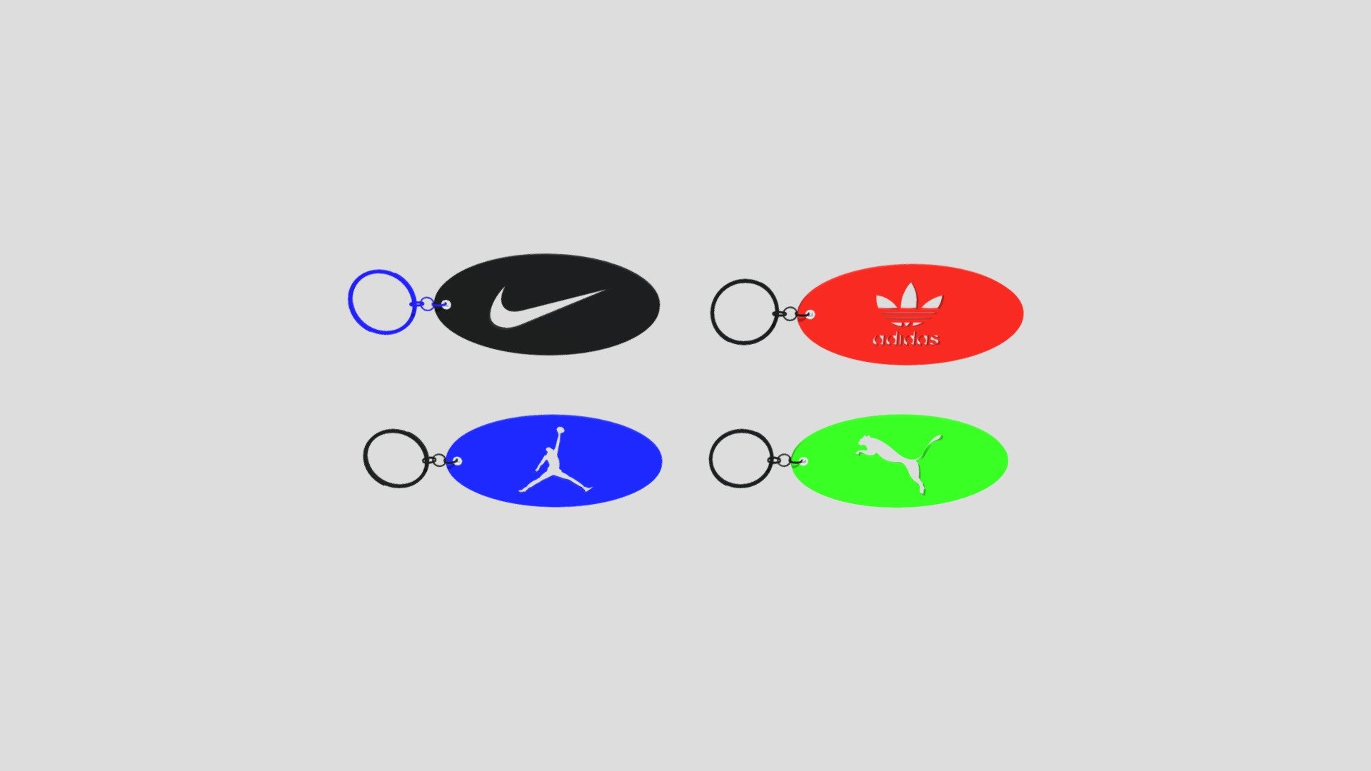 Keyrings With Logo - Download Free 3D model by 3d-Creative [153e973 ...