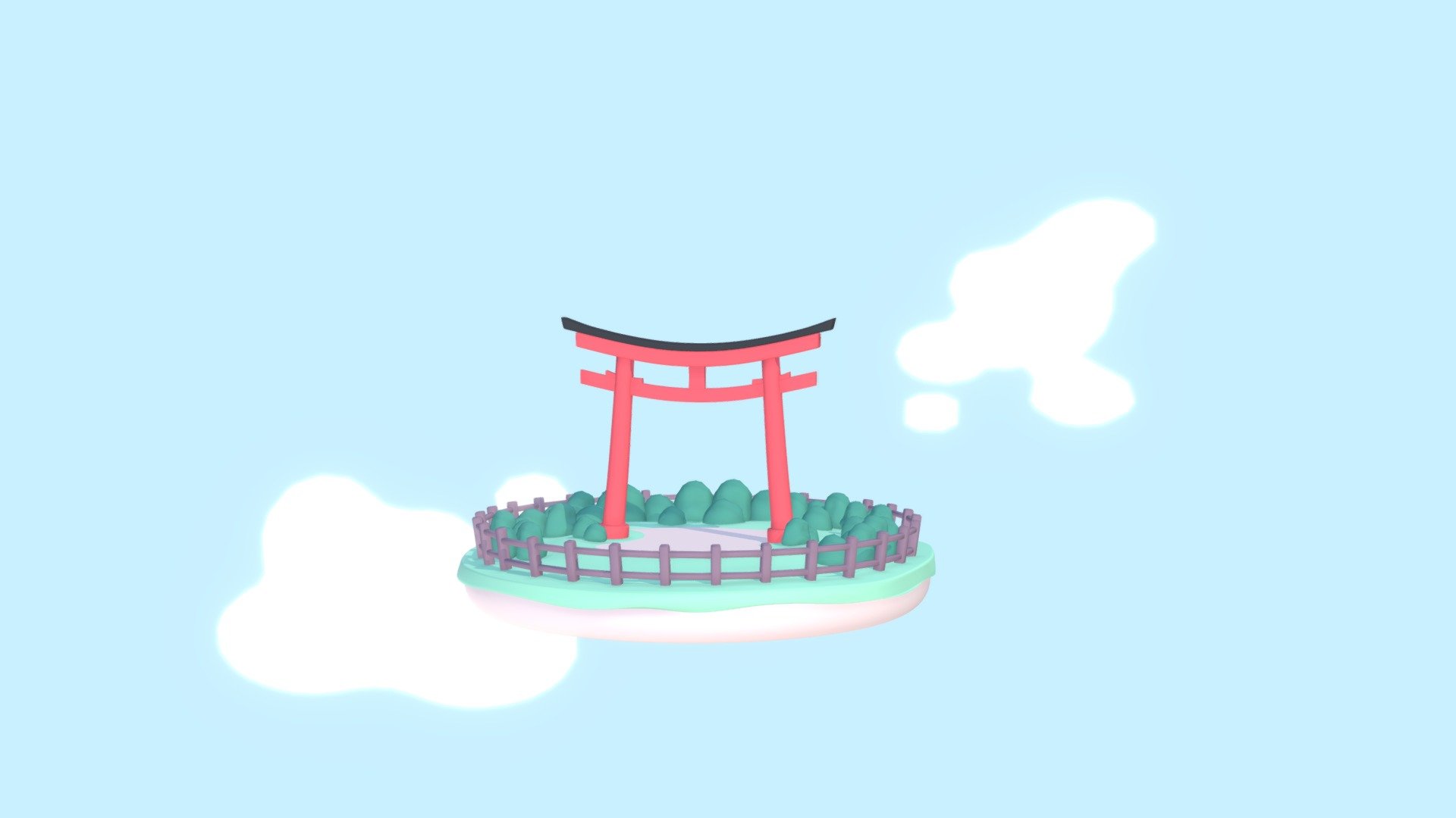 Tori Gate - 3D model by yosri3 [154297f] - Sketchfab