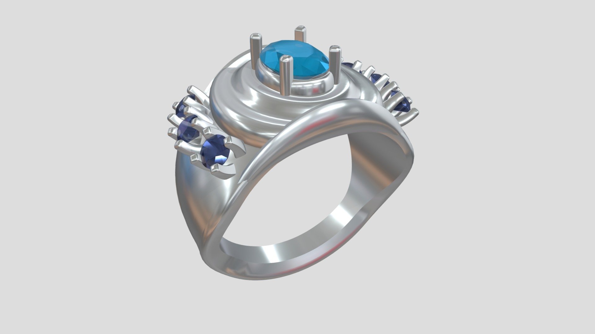 Azul Ring - Buy Royalty Free 3D model by VR Jewelry Designer (@vr ...