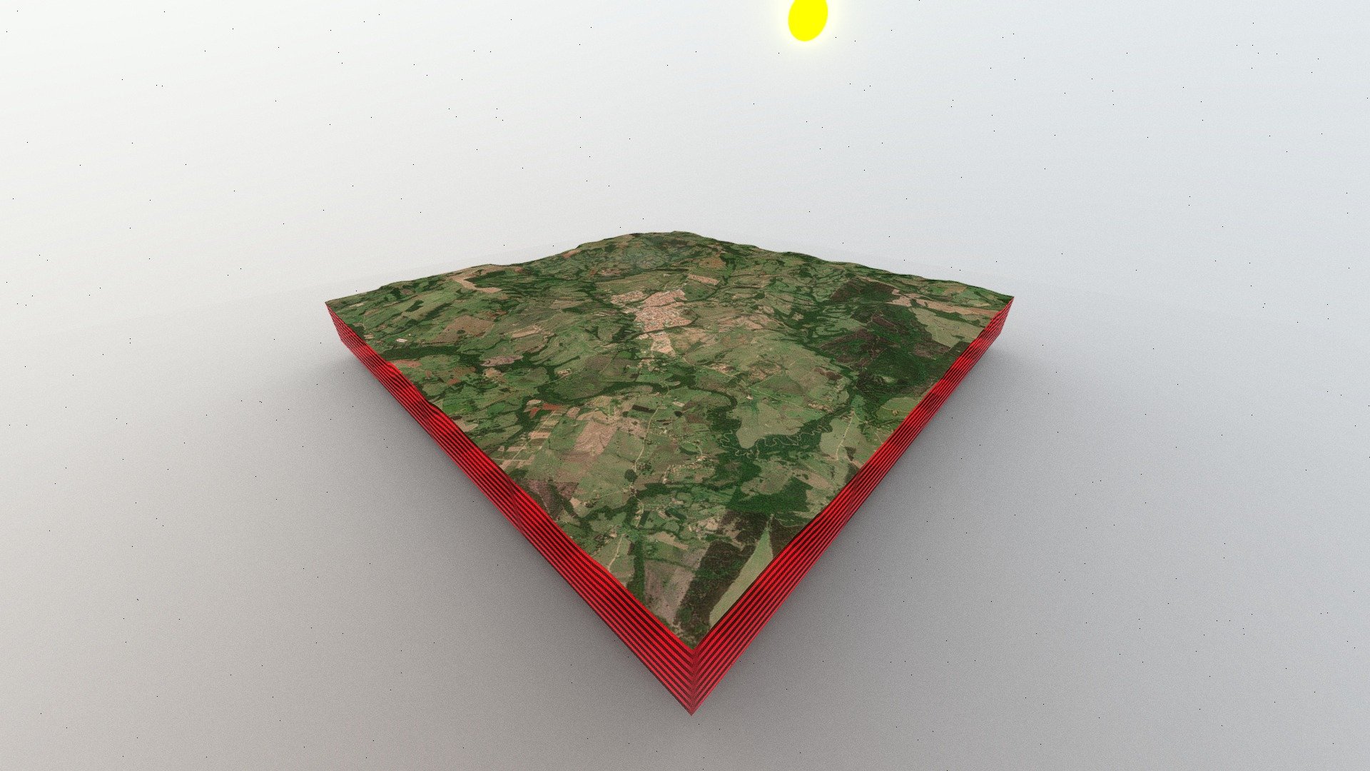 Mapa Relevo Topográfico da Cidade de Angatuba SP - 3D model by ...