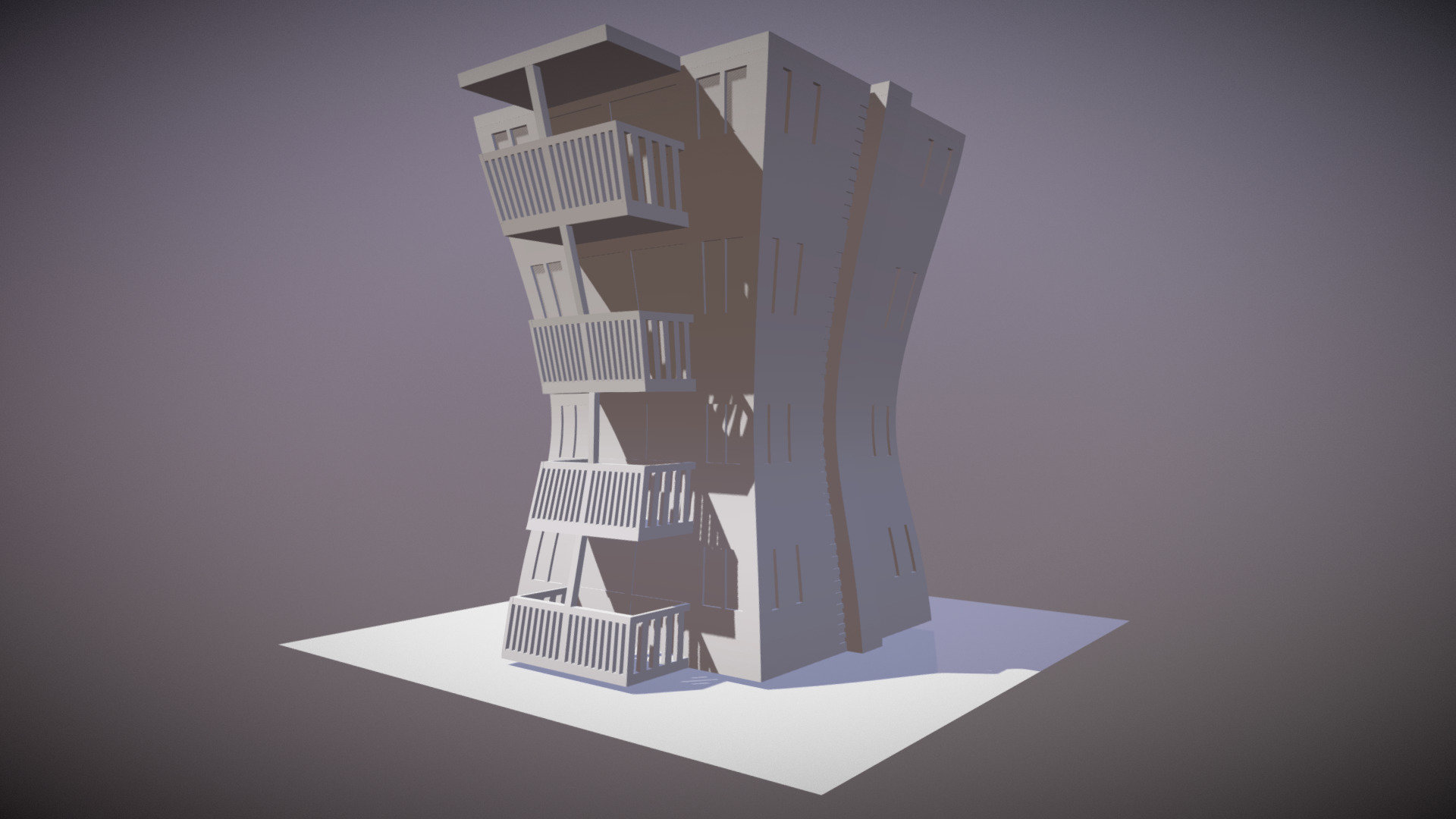 Stylised Building #2 - 3D model by Dan Wandin (@Terrorful) [154cc5b ...