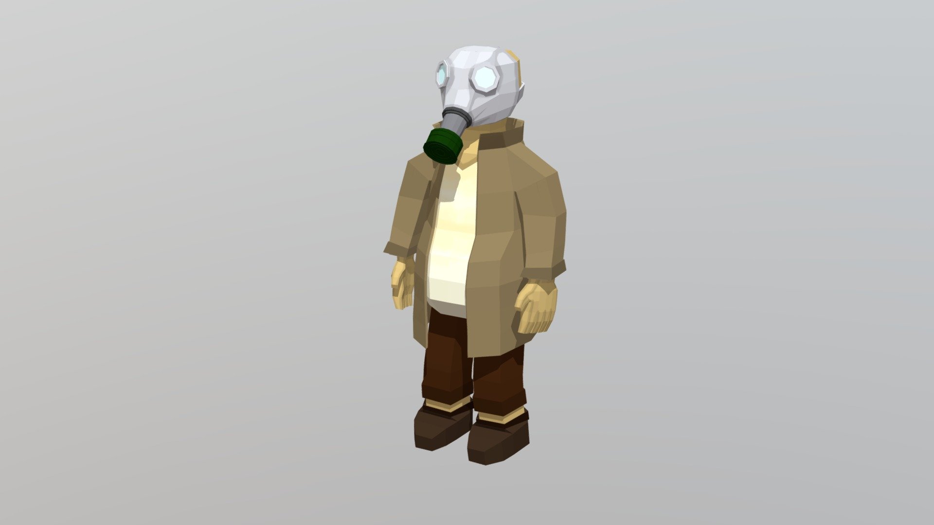low poly post apocaliptic character - Download Free 3D model by Rulo22 ...