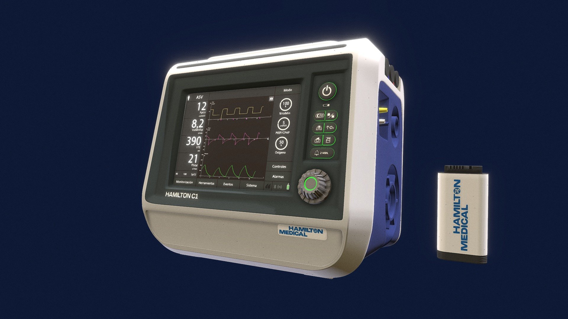 Hamilton Medical C1 - 3D model by TDOBLET [154e110] - Sketchfab