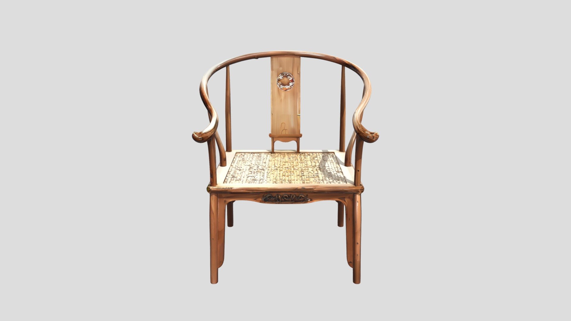 Traditional wooden armchair - 3D model by zzzrrtt [154e983] - Sketchfab