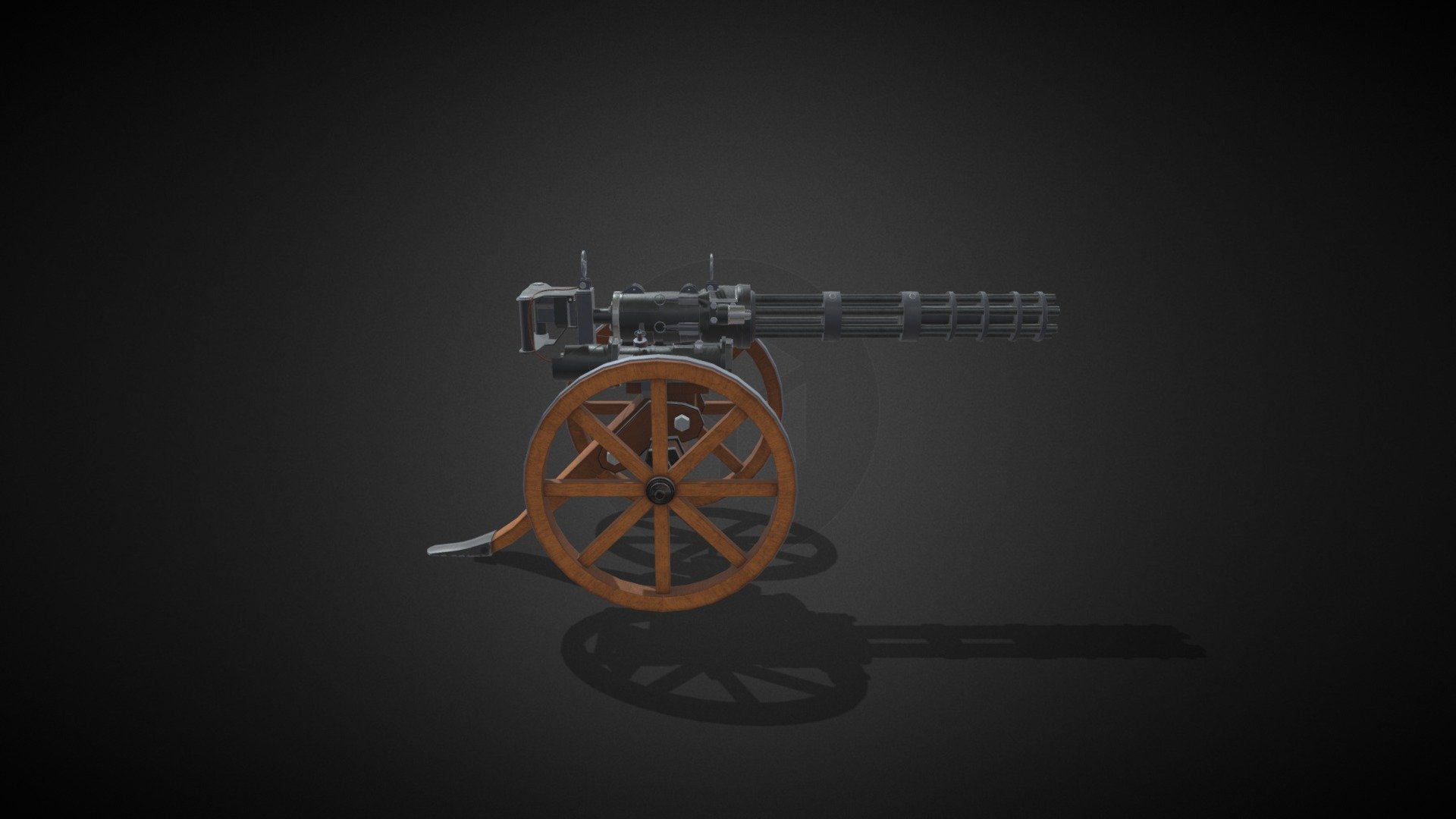 Gatling Gun - 3D model by Kartick972003 [1557b5c] - Sketchfab