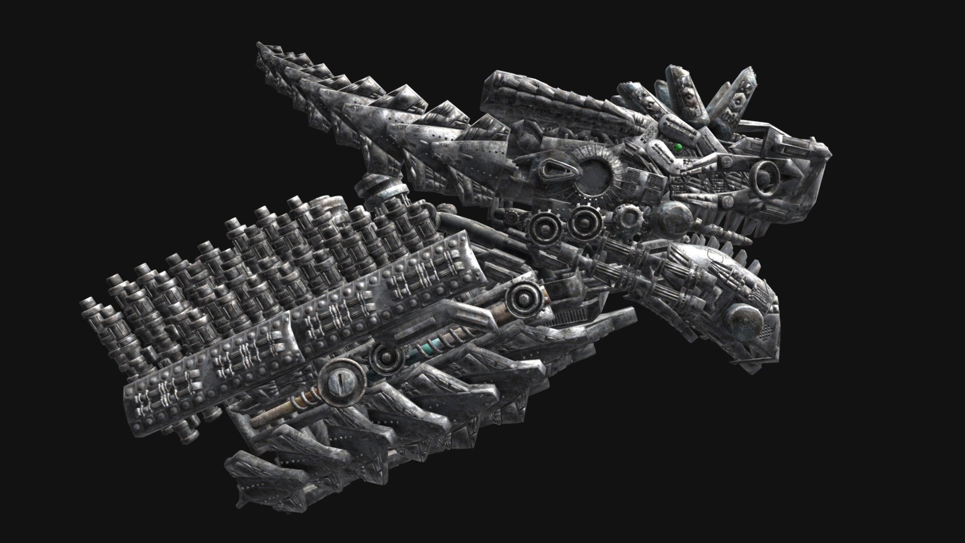 PBR Steampunk Dragon - 8K Textures - Buy Royalty Free 3D model by ...