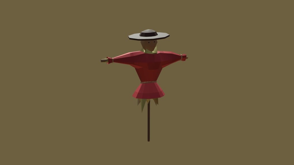 Low-Poly Scarecrow - 3D model by Victoria (@vikirose) [155d521] - Sketchfab
