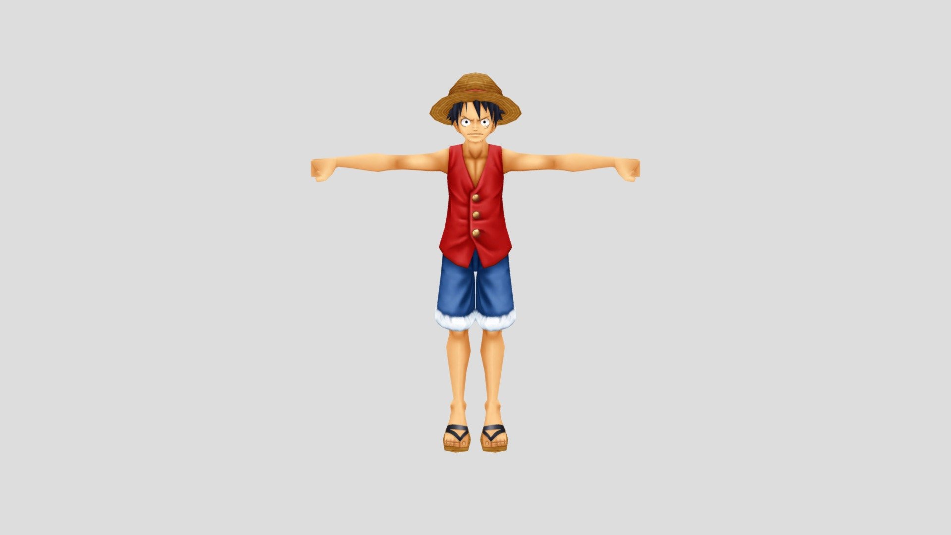 Monkey D. Luffy (Pre timeskip) - Download Free 3D model by Cyrone ...