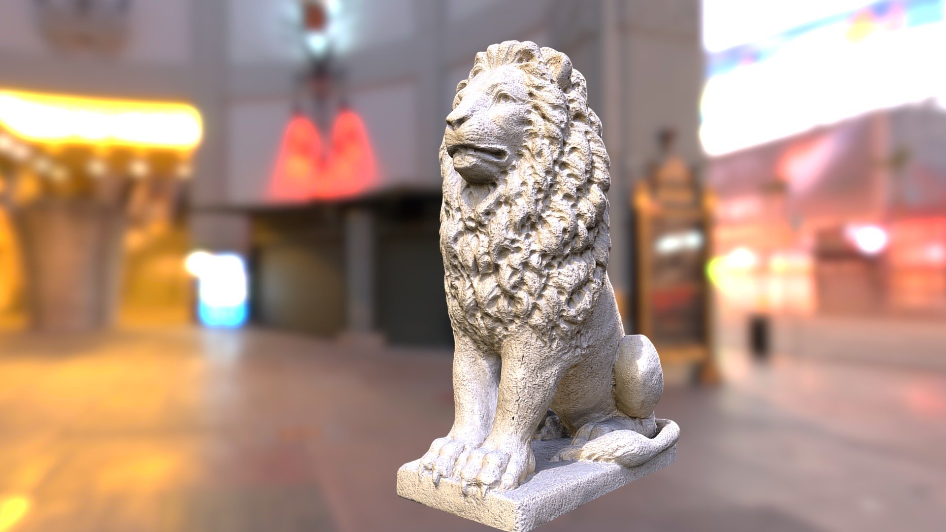 Plaster Lion Statue - Buy Royalty Free 3D model by MADD Designs ...