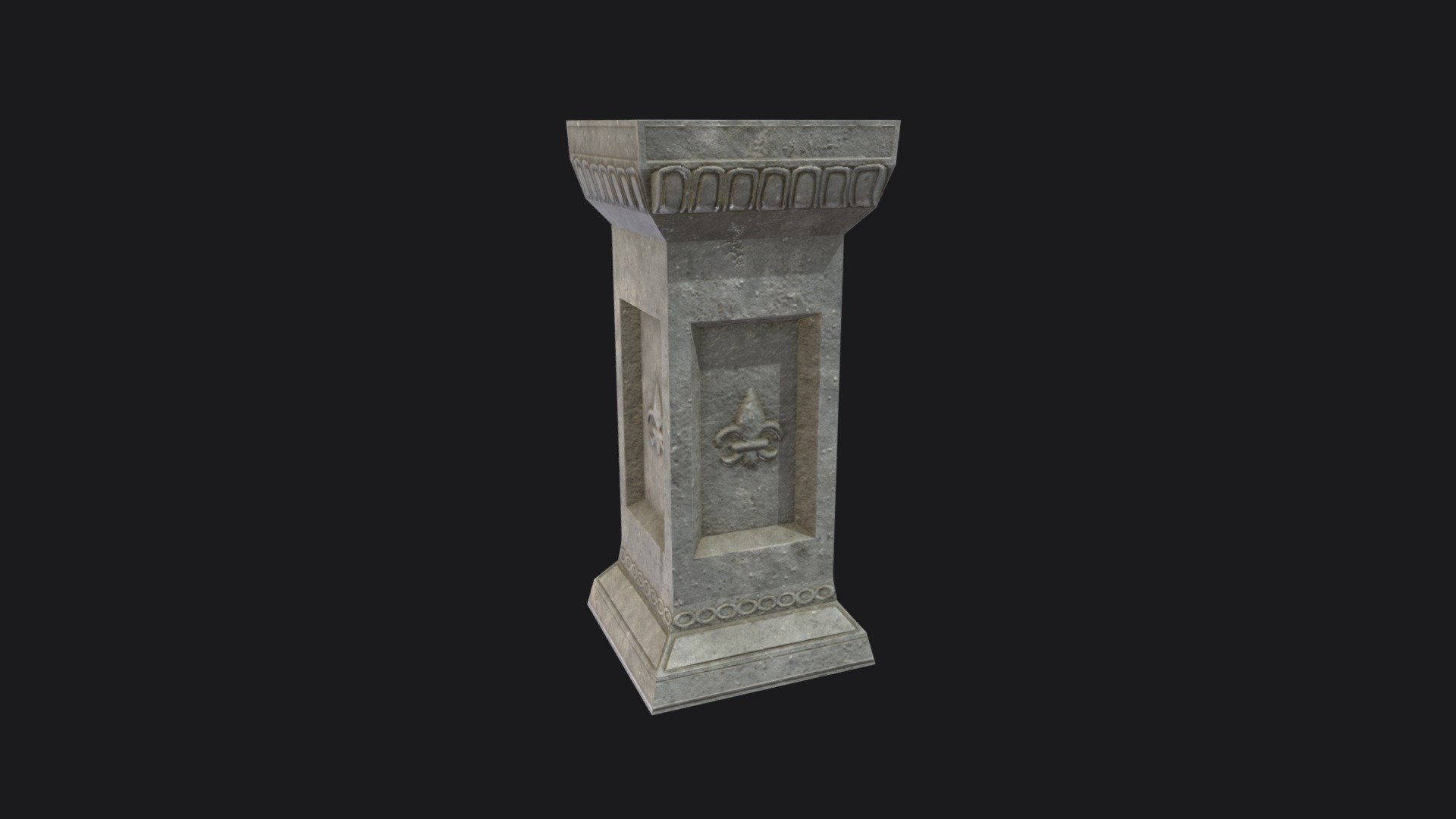 Column Pedestal Medieval - 3D model by owlik [1568072] - Sketchfab