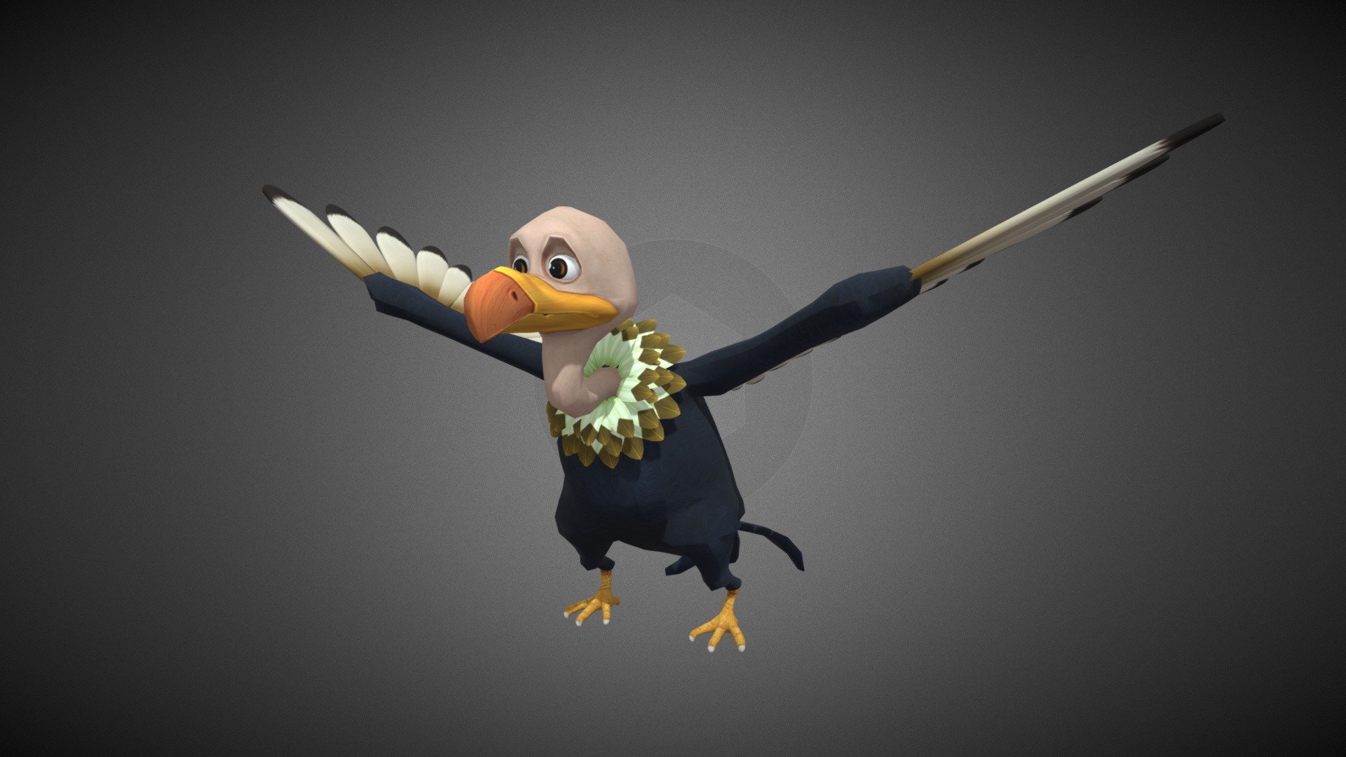 cartoon Vulture - Buy Royalty Free 3D model by tingting_er [1568d87] - Sketchfab Store