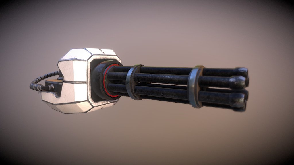 Chain Gun- Rig - 3D model by DcDeath [156e00f] - Sketchfab