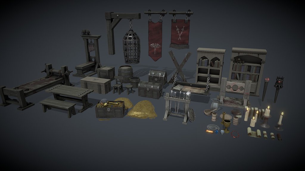 Prop Packs - A 3D model collection by 3D Tudor (@3DTudor) - Sketchfab