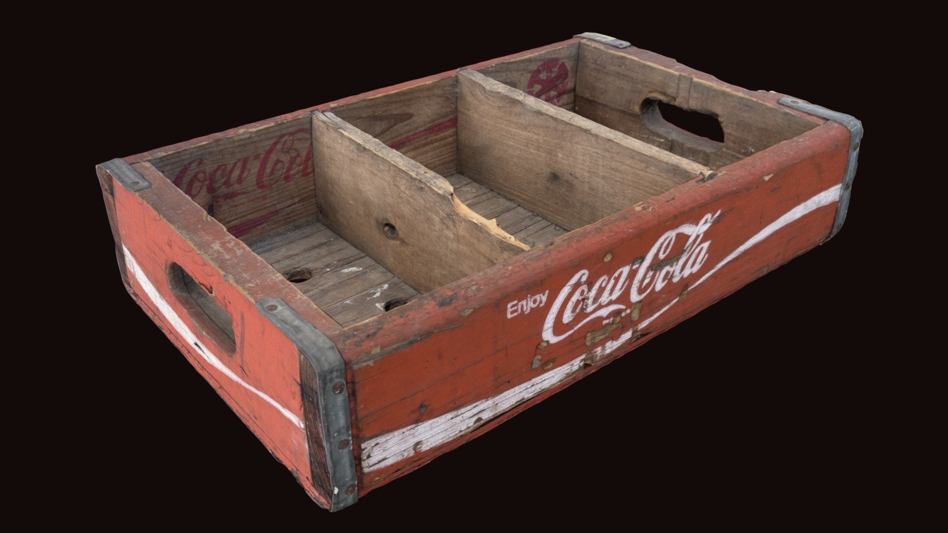 Coca-Cola Wooden Box - 3D model by Tokoyoshi06 [157b5bd] - Sketchfab